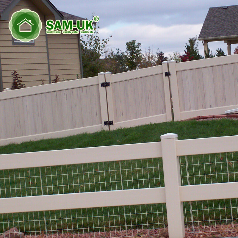 Heavy Duty White 2 Rail Horse Fencing PVC Vinyl Ranch Fence