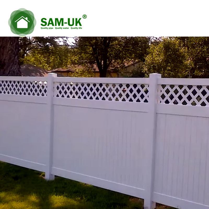 Easy Installation White Vinyl Privacy Lattice Fence