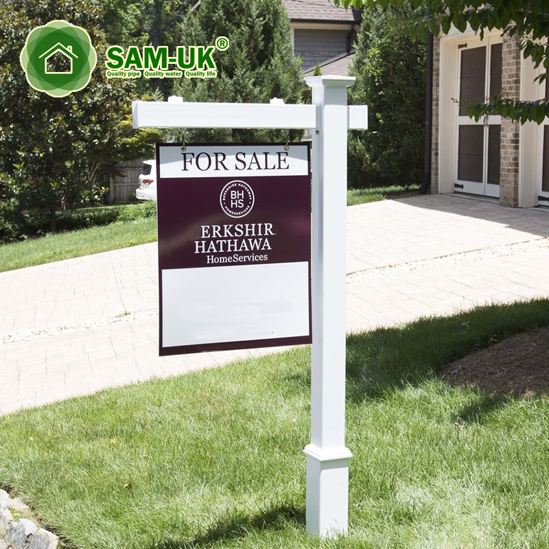 White Free Standing Vinyl Real Estate Sign Post from China manufacturer ...